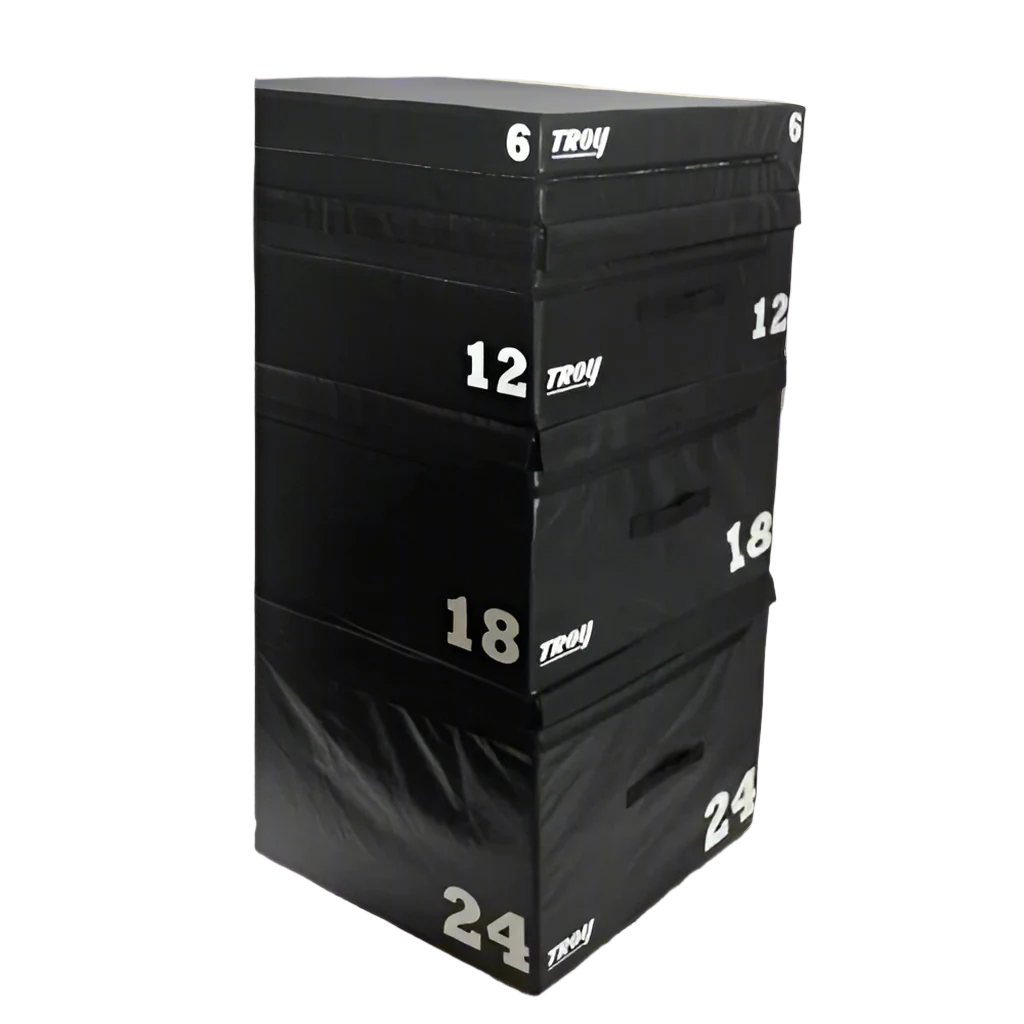 TROY 6" to 24" Padded Black Plyo Boxes - T-PLYO — GymsHQ