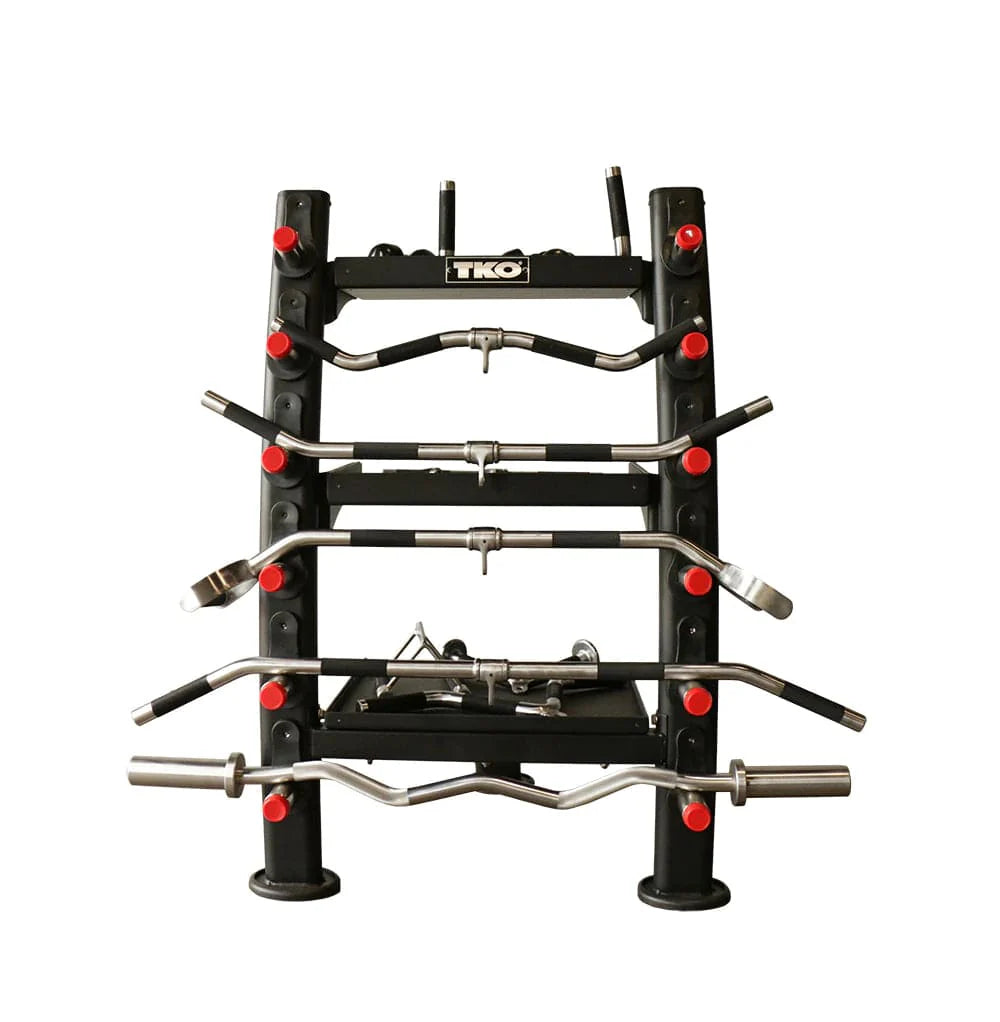 TKO 16 Piece Cable Accessory Kit with Storage Rack — GymsHQ